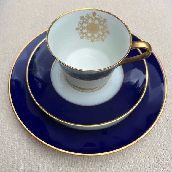 Dining | 6 Heinrich Echt Kobalt Gold Medallion Bavaria Tea Cups Saucers ...